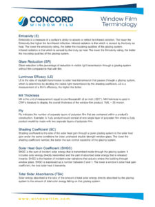 Window Film Basics - Concord Window Film